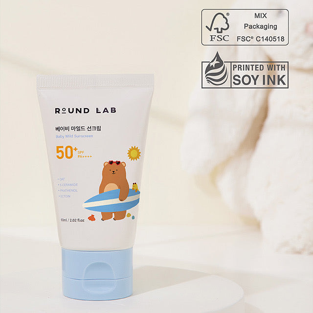 Round Lab | Baby Mild Sunscreen SPF50+ Broad Spectrum | Skincare ...