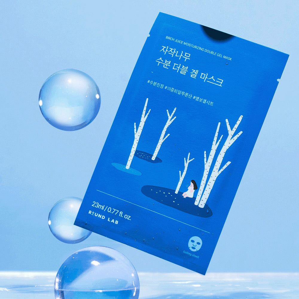 Round Lab | Birch Moisturizing Double Gel Mask Set [10 Sheets] | Sheet ...