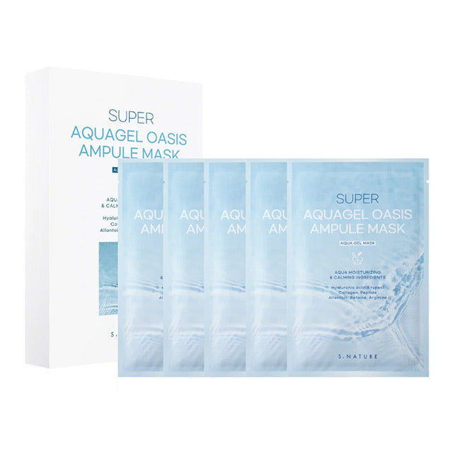 S.Nature | Super Aquagel Oasis Ampule Mask Pack 5p | Sheet Mask – Moona ...
